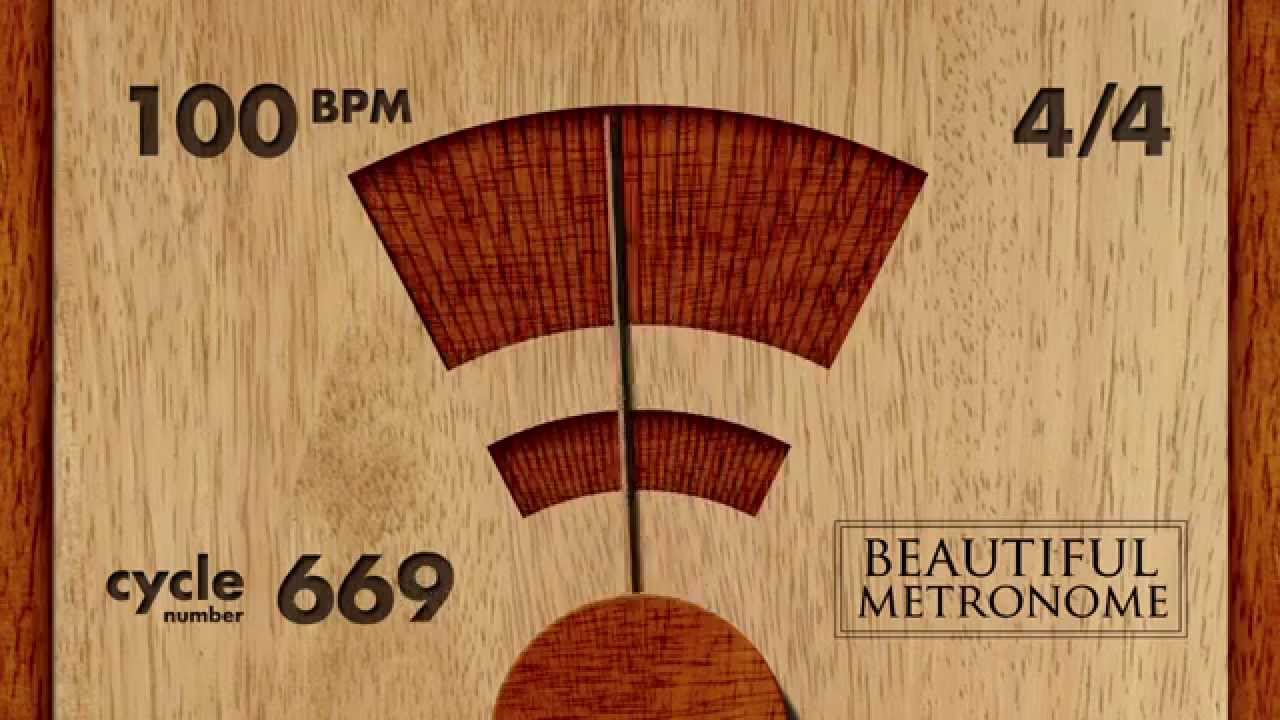100 Bpm 4 4 Wood Metronome Hd Youtube