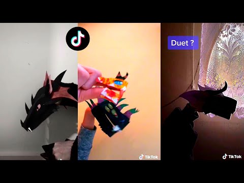 Dragon Puppet Crafts Paper Dragon Tiktok Compilation 79 Youtube