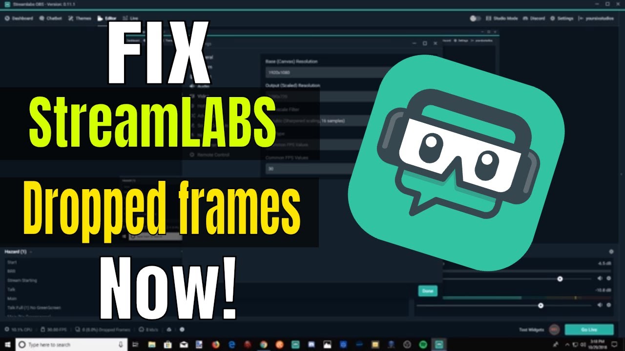 How To Fix Streamlabs Obs Streaming Dropped Frames Quickly Youtube