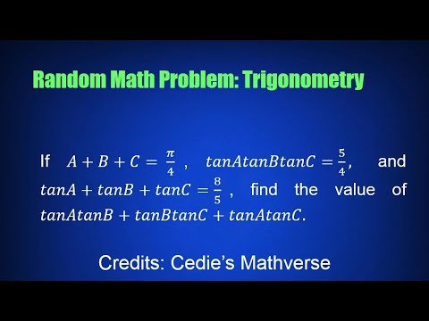 Random Math Problem Trigonometry Youtube