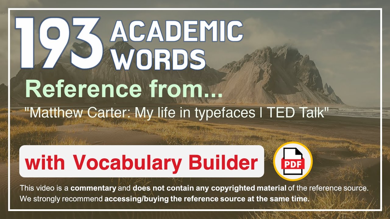 193 Academic Words Ref From Matthew Carter My Life In Typefaces Ted