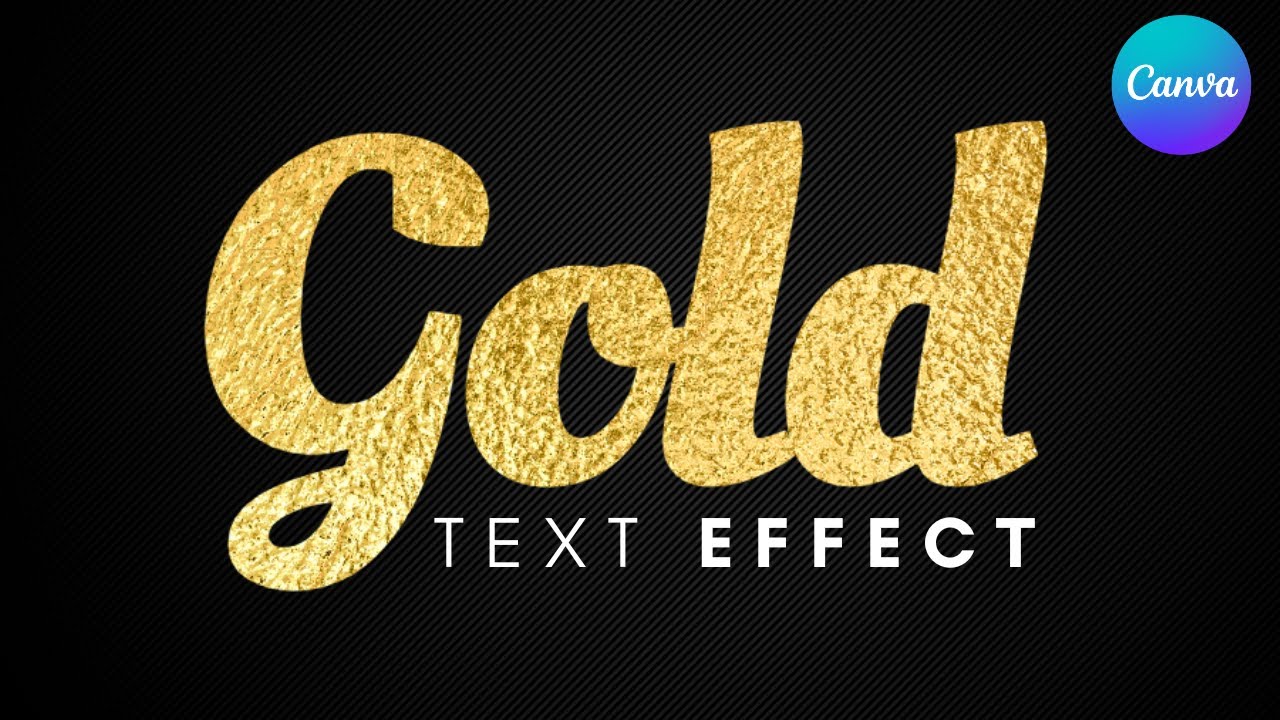 Gold Text Effect In Canva Easy Tutorial Youtube
