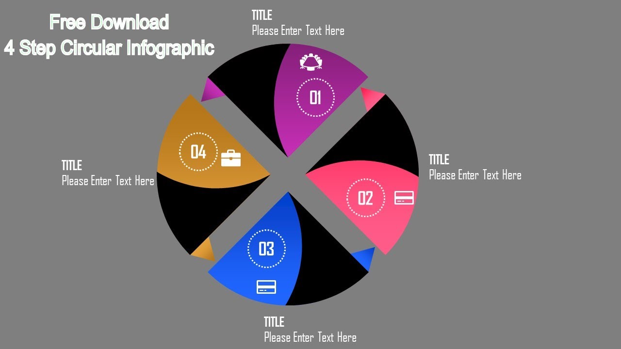 1 Create 4 Step Circular Infographic Powerpoint Infographics Graphic