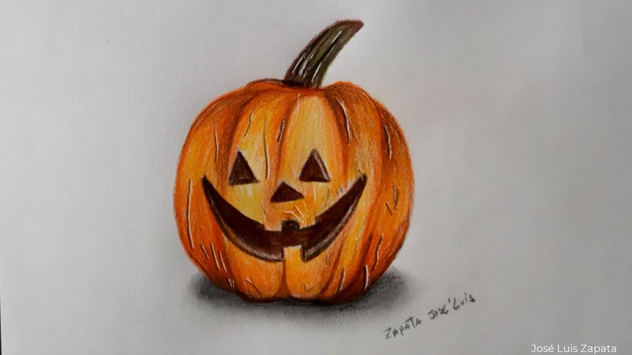 рџћѓdibujo Realista De Una Calabaza Realistic Drawing Of A Pumpkinрџћѓ