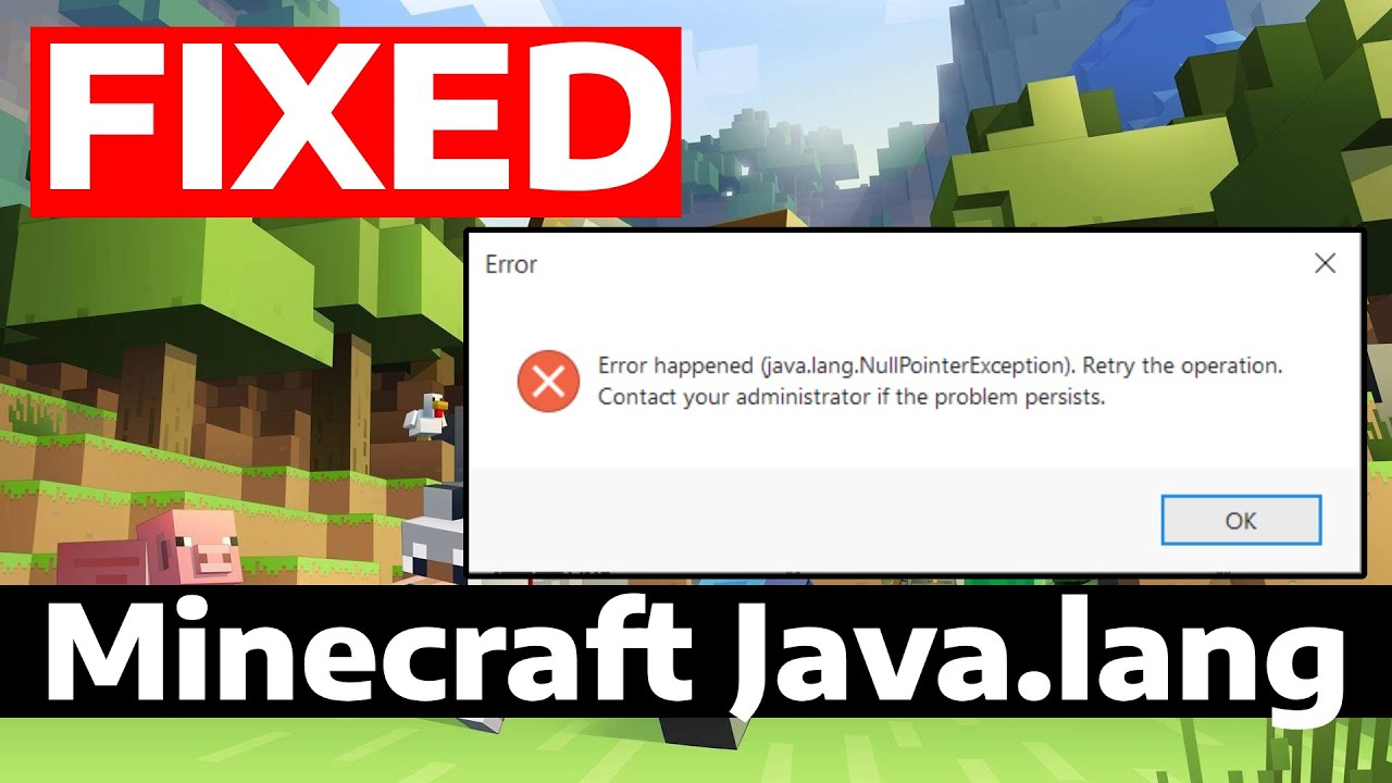 How To Fix Minecraft Java Lang Nullpointerexception Error Youtube