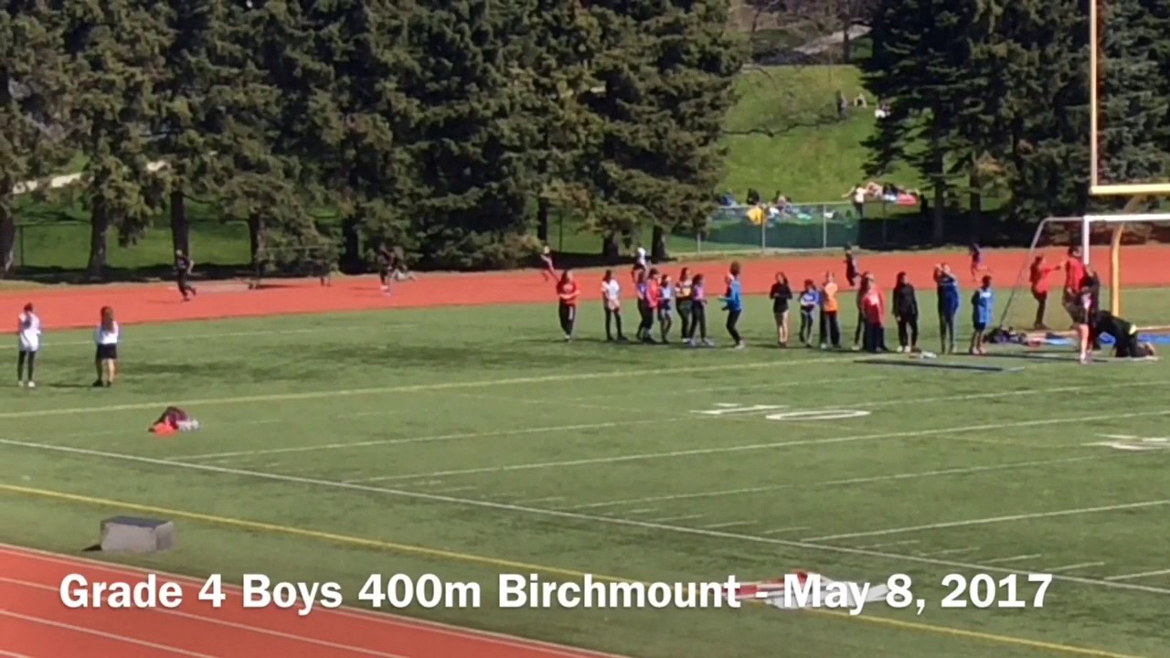 Grade 4 Boys 400m Birchmount May 8 2017 Youtube