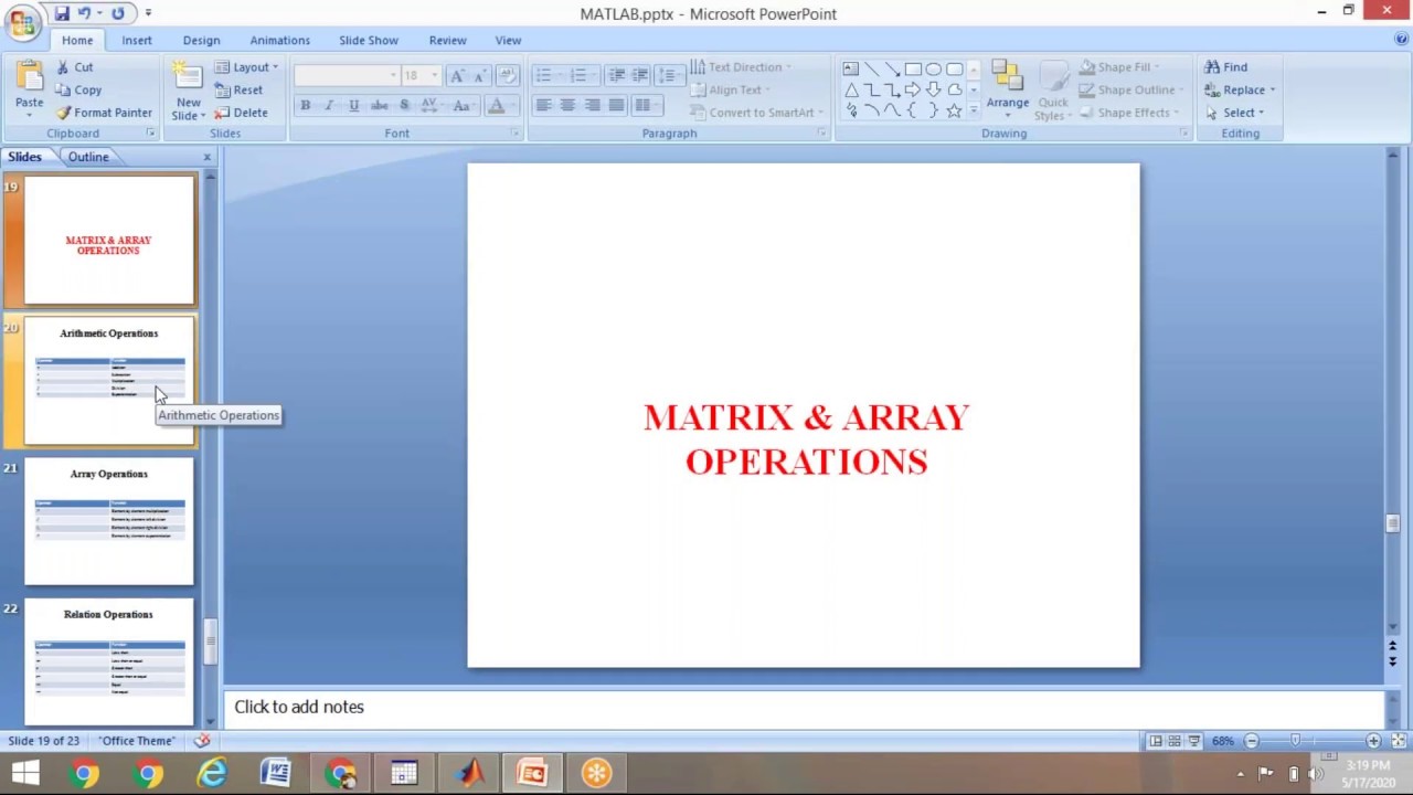 Learning Matlab Matrix Array Operations Youtube
