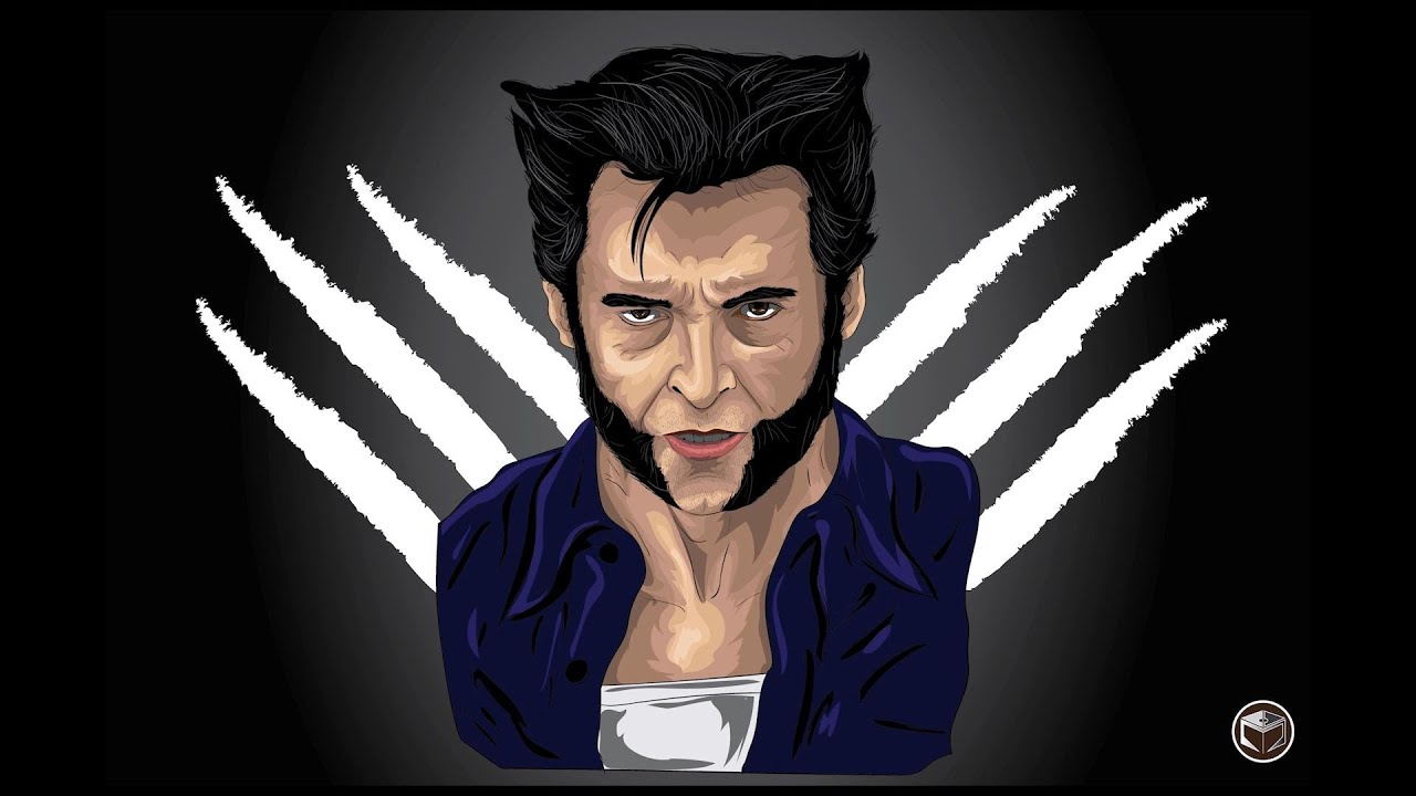 The Wolverine Adobe Illustrator Vector Portrait Speed Art Youtube