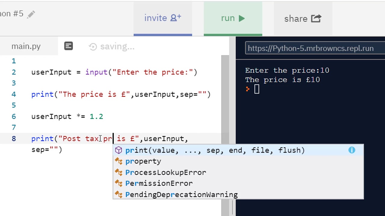 Getting Input From User In Python