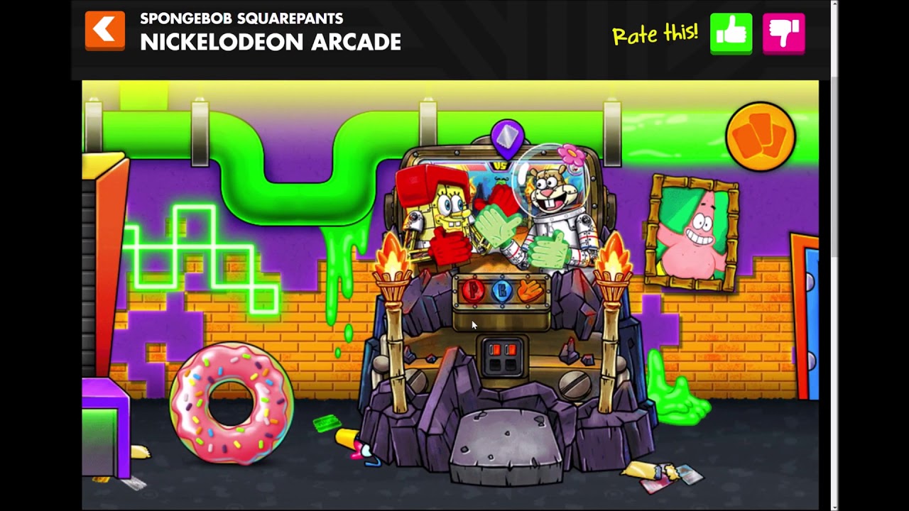 Spongebob Squarepants Nickelodeon Arcade Rock Em Sock Em