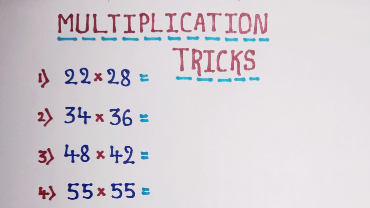 Multiply In Seconds вђјпёџ Multiplication Tricks Youtube