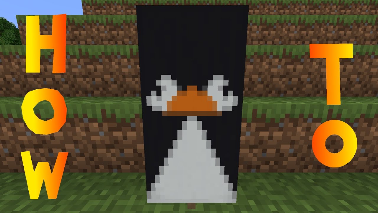 Minecraft How To Make A Penguin Banner Tutorial Youtube