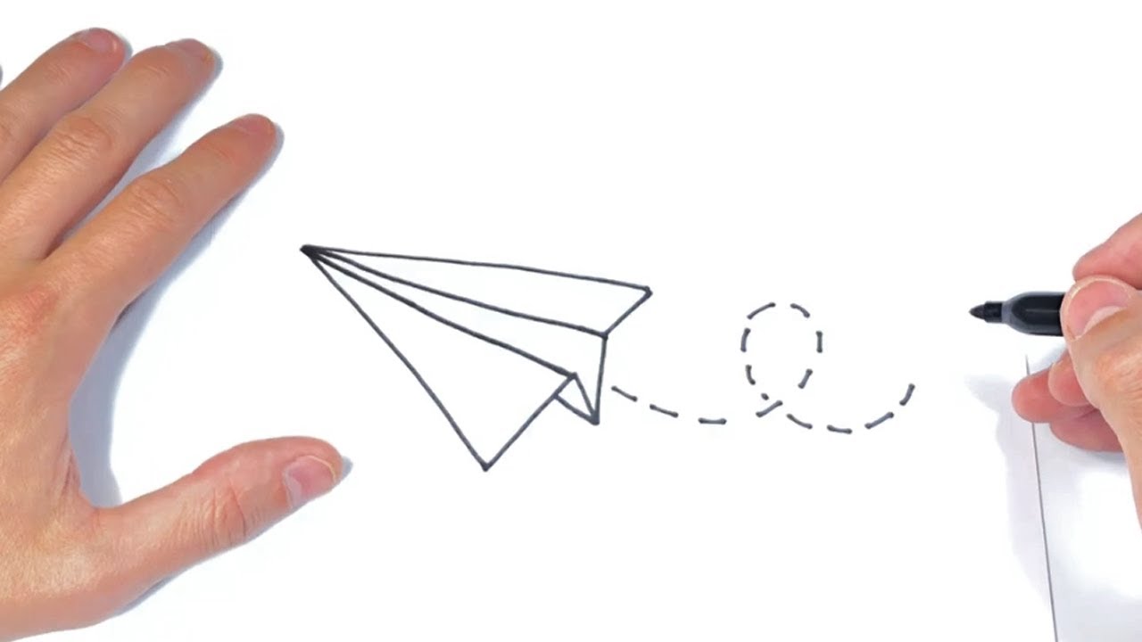 Cómo Dibujar Un Avion De Papel Paso A Paso Youtube