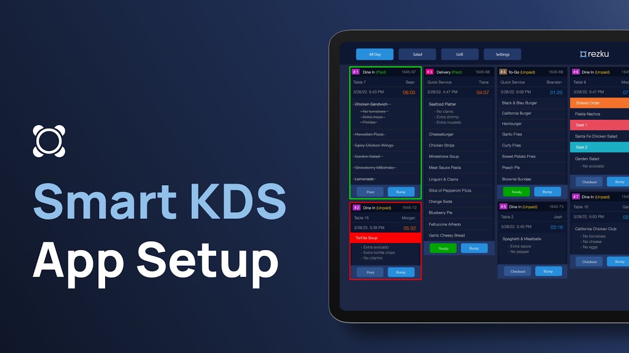 Smart Kds App Setup Rezku Pos Training Youtube