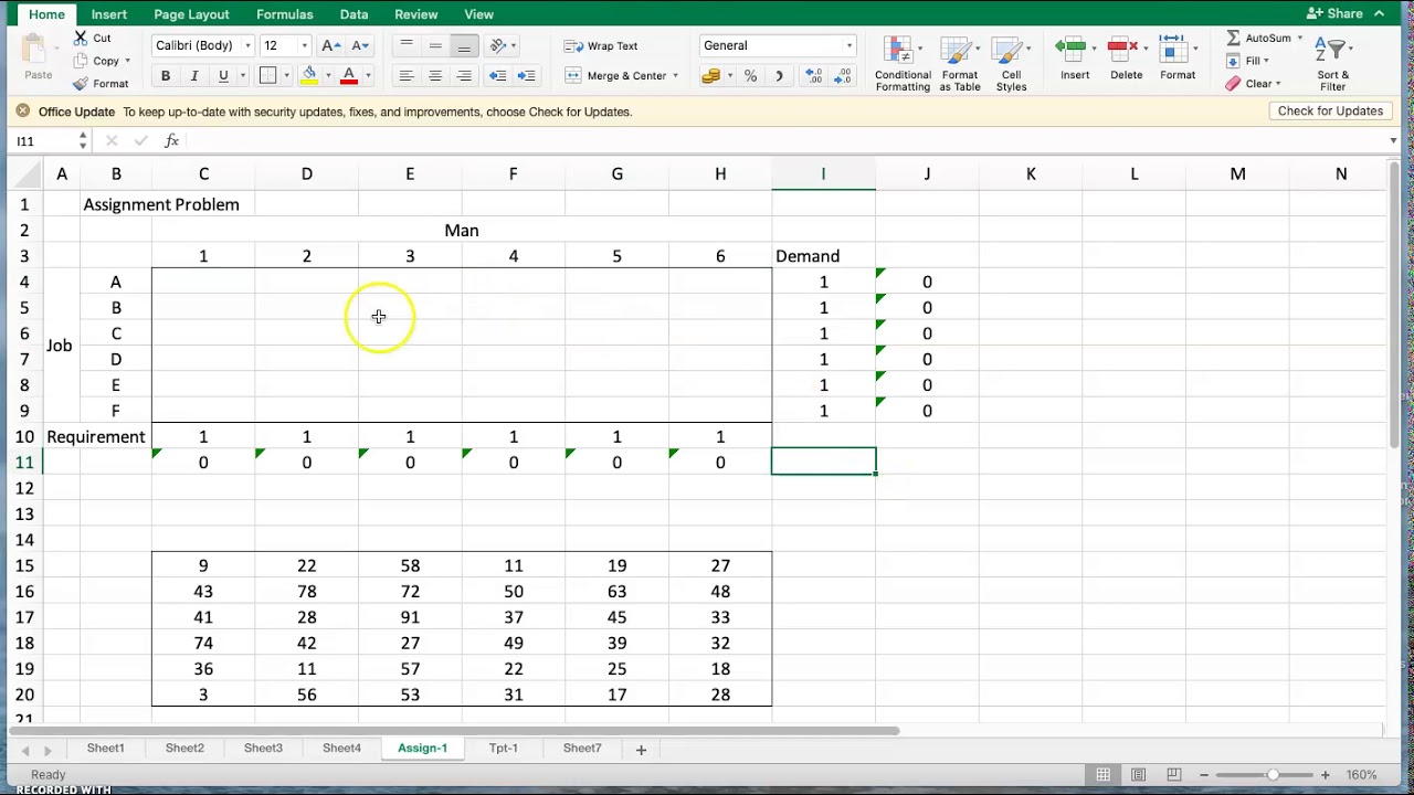 Assignment Problem Youtube