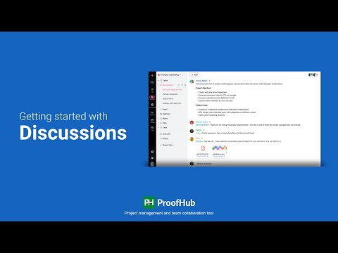 Getting Started With Discussions In Proofhub Youtube