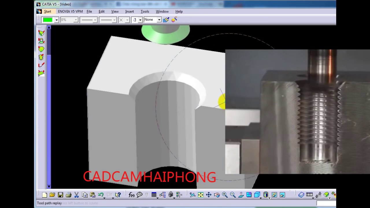 スゴイ加工動画 Thread Mill Program Cnc Programming Cadcamcnc Youtube