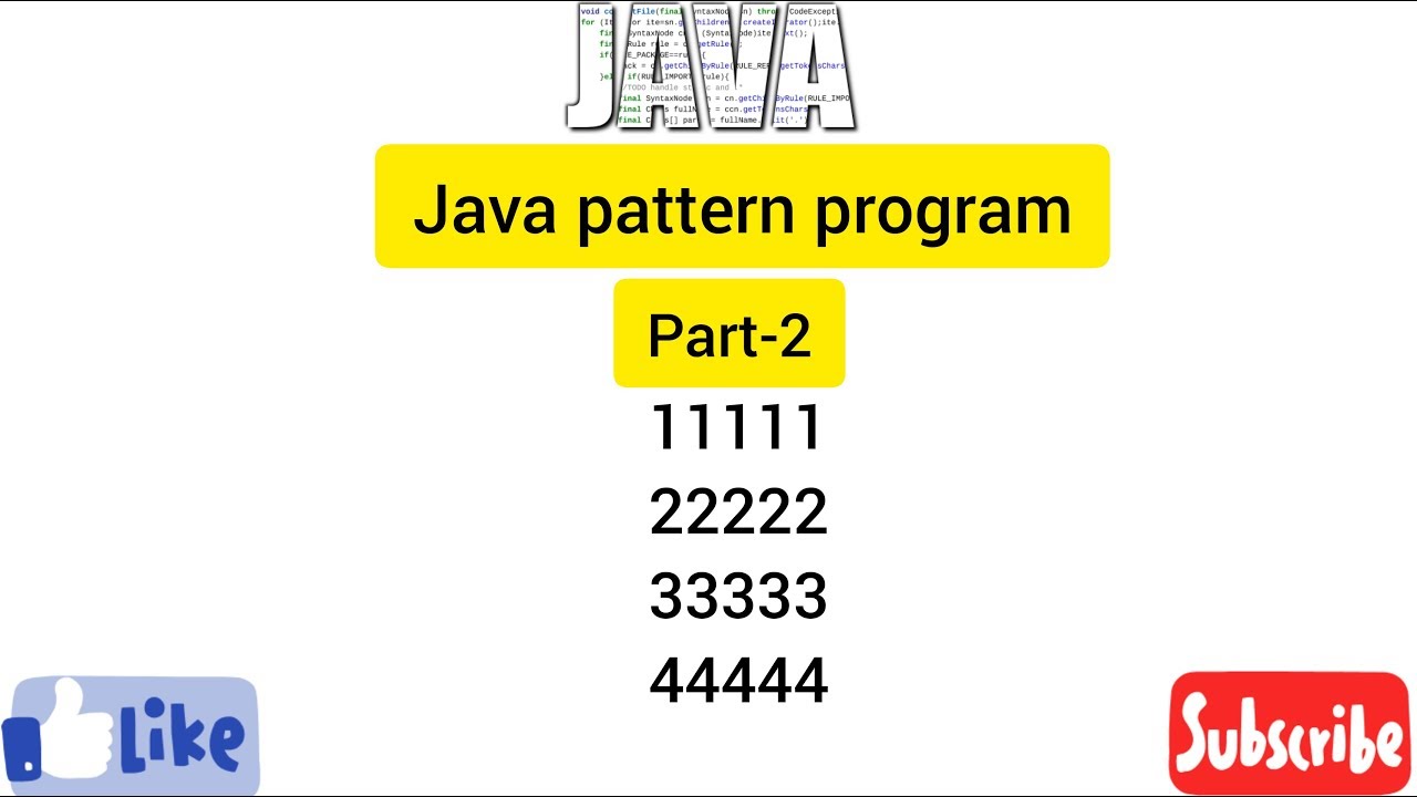 Java Pattern Program Part 2 Easy Learning Genius Youtube