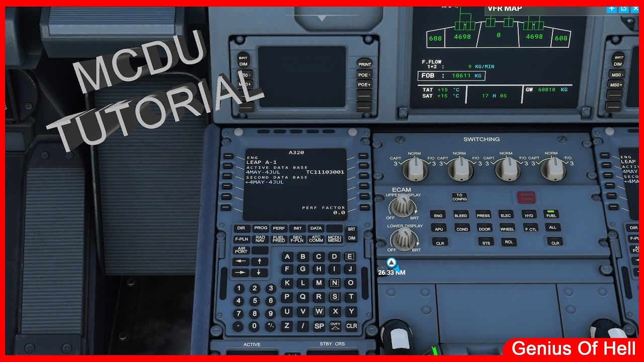 Tutorial Für Einsteiger A320 Mcdu Flugcomputer Msfs 2020 Youtube