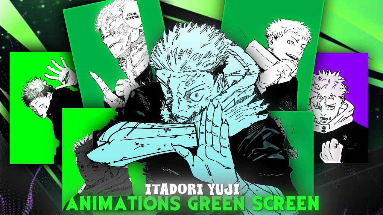 Yuji Domain Expansion Manga Animation Green Screen Yuji Manga
