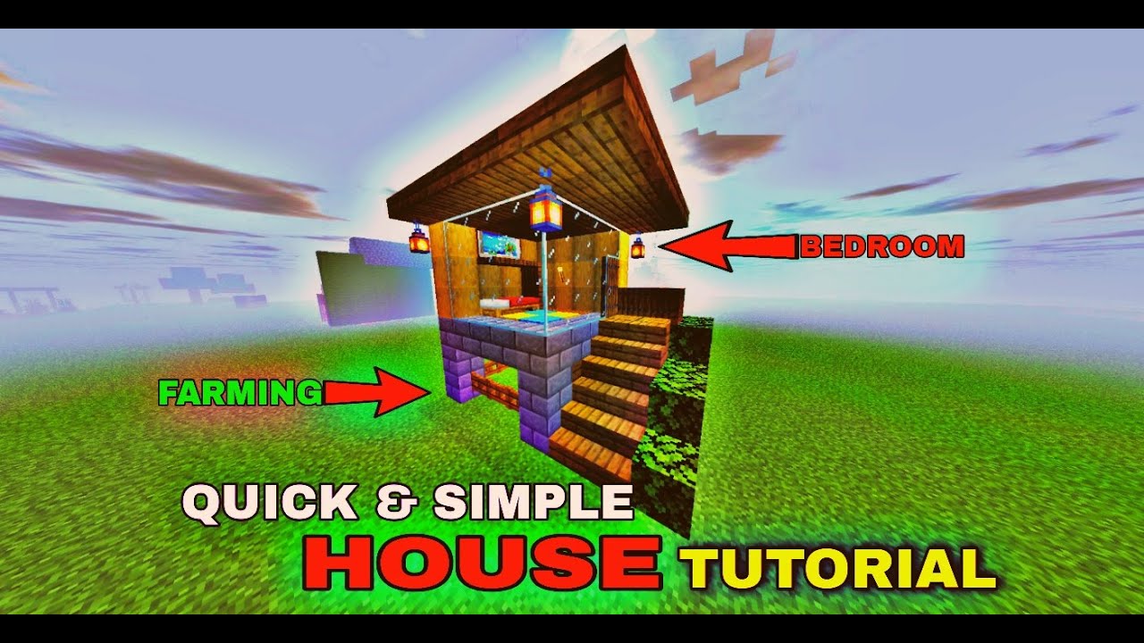 Quick And Simple House Tutorial In Minecraft Youtube