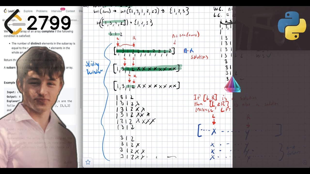 Leetcode 2799 Count Complete Subarrays In An Array Youtube