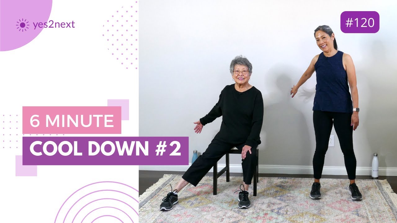 6 Min Cooldown Stretches After Workout Beginners Seniors Youtube