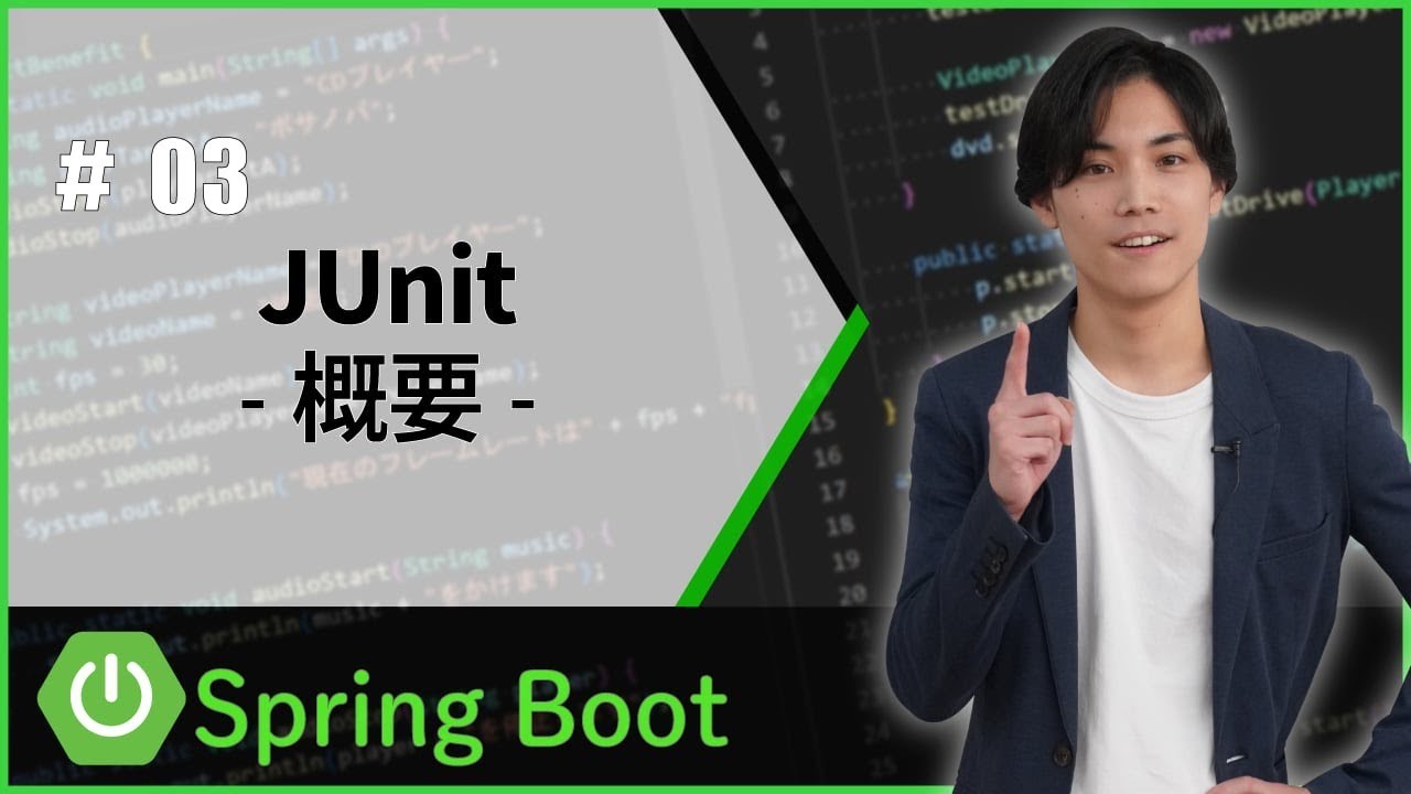 Springboot Junit編 Junit 概要 Youtube