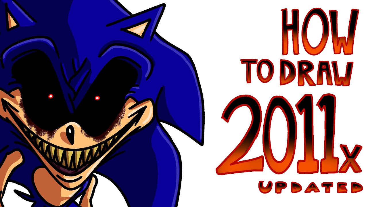 How To Draw 2011x Sonic Exe Updated Art Tutorial Youtube