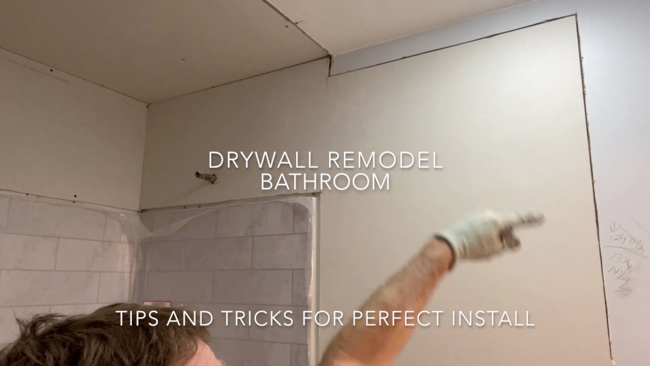 Drywall Install Remodel Bathroom Youtube