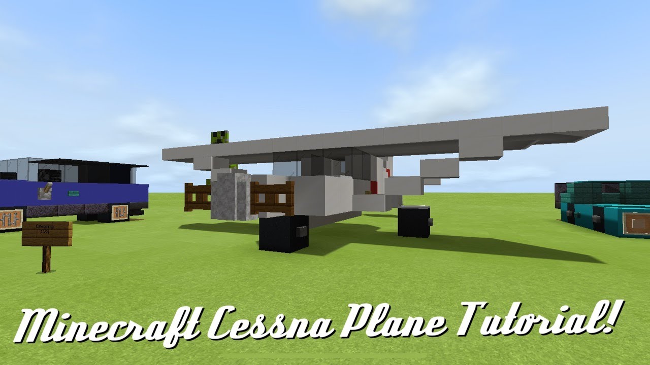 Minecraft Cessna Plane Tutorial Easy Youtube