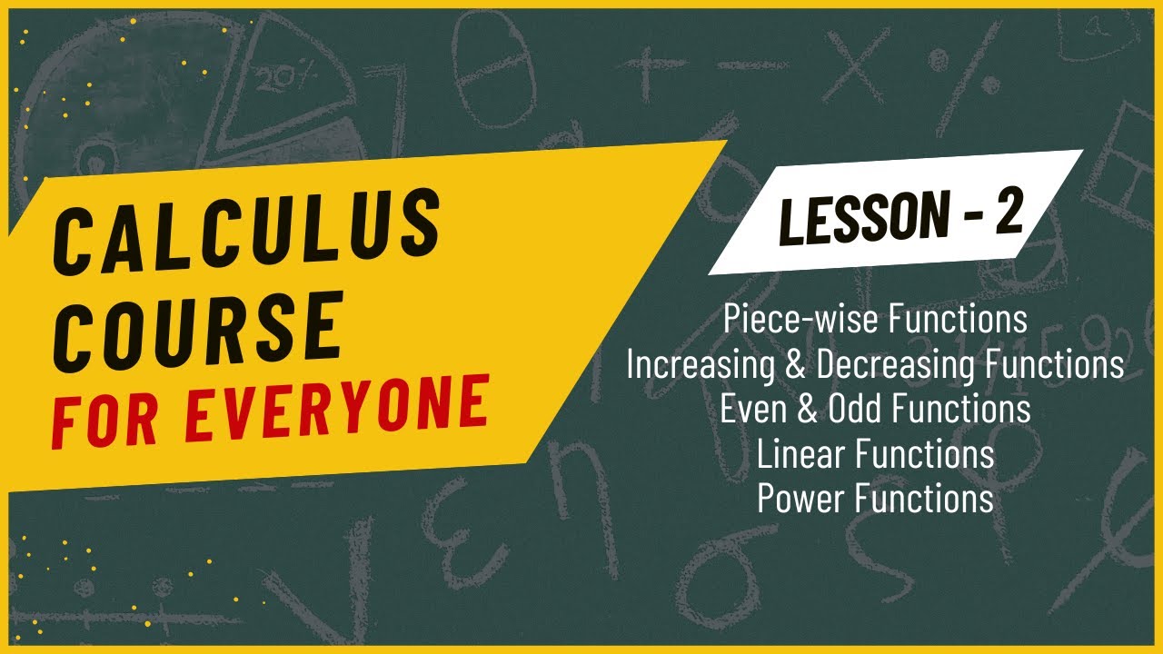 Calculus Lecture Introduction To Calculus Functions Introduction To