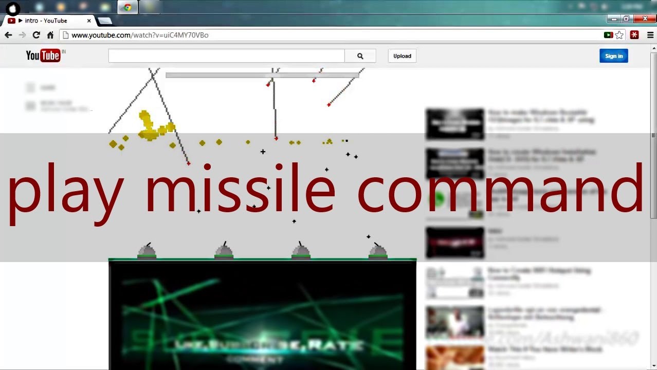 Play Missile Command On From Browser Youtube