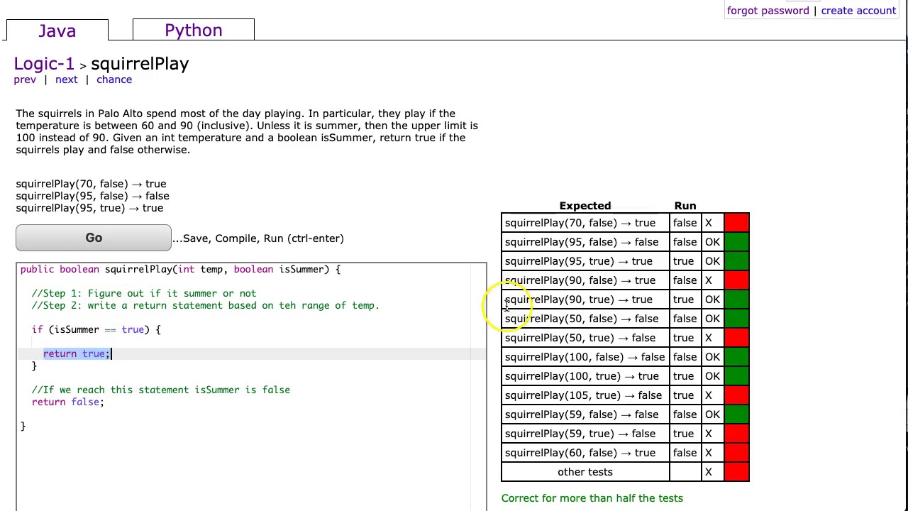Codingbat Squirrelplay Java Youtube