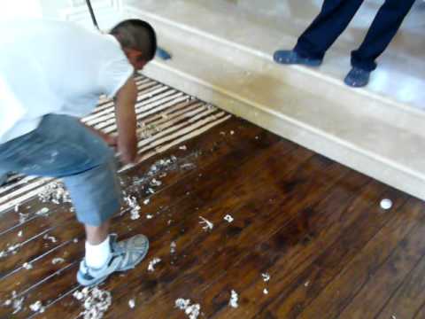 Hand Scraping Hardwood Floors Youtube