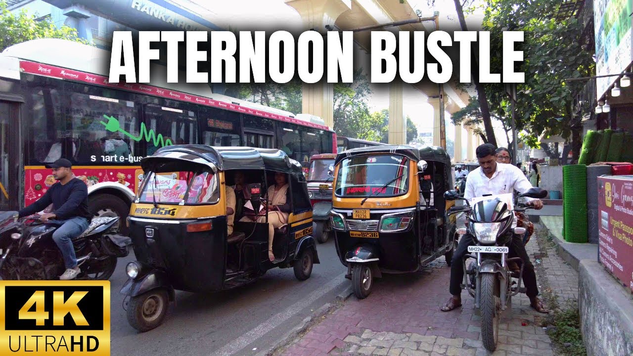 India Walk 4k Busiest Road Of Pune Walking Tour Walking On Karve