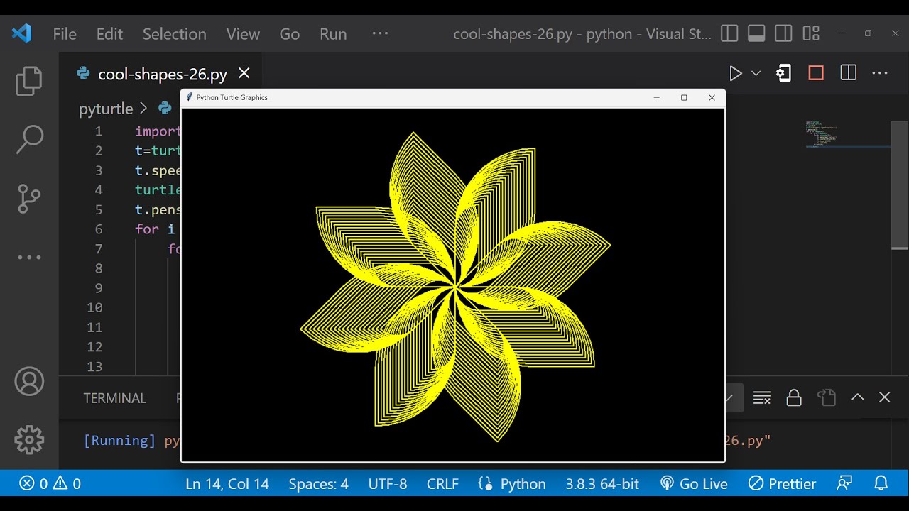 Python Turtle Graphics 38 Cool Shape Drawing Python Turtle Video