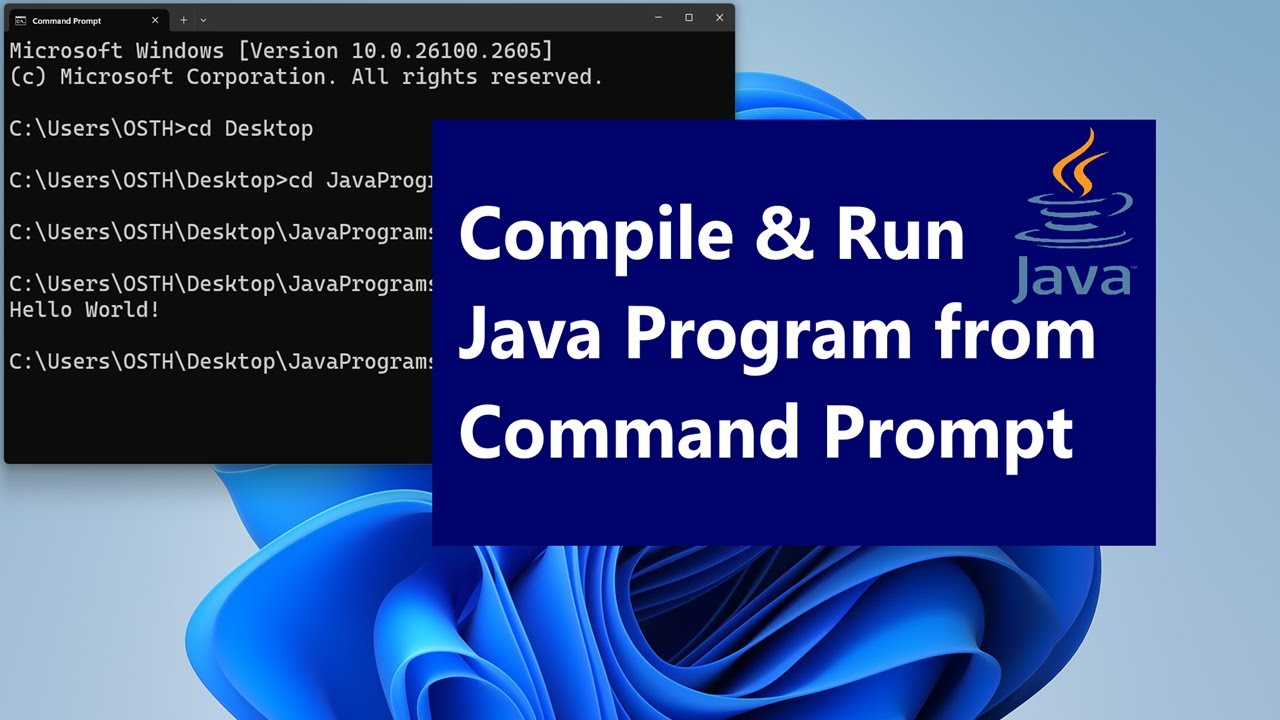 How To Compile And Run Java Program From Command Prompt Windows 11