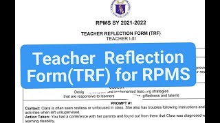Ipcrf Rpms Sample Teacher Reflection Form Deped Doovi
