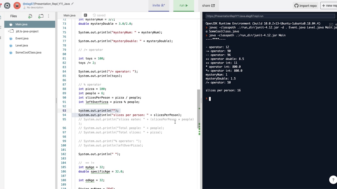 Operators Java Youtube