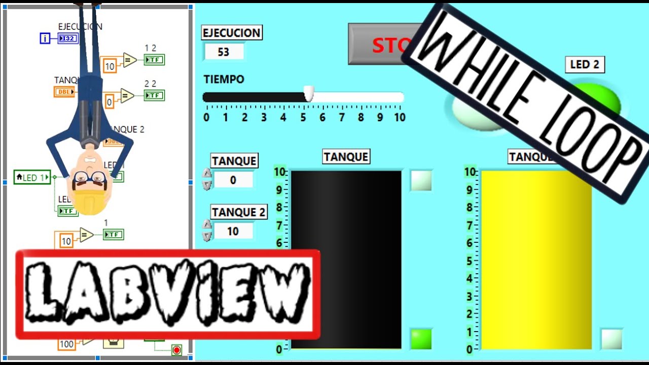 Labview Estructura While Loop 01 Youtube