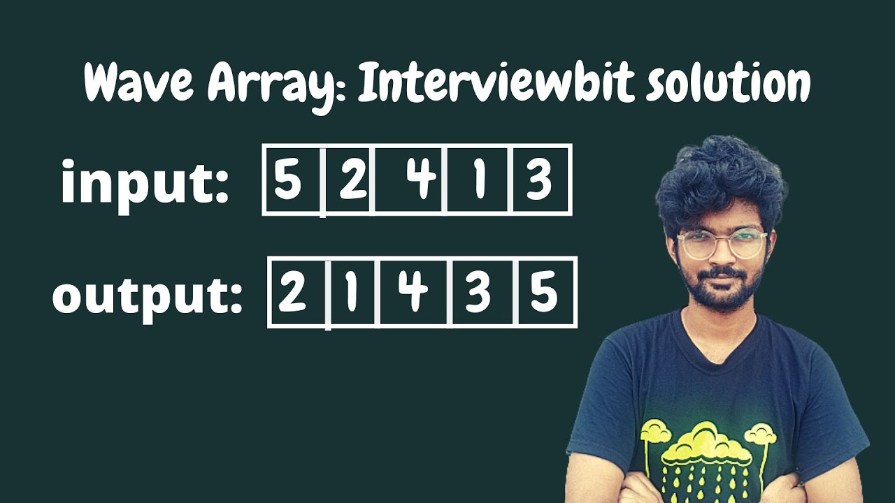 Wave Array Interviewbit Solution C Generalized Too Youtube