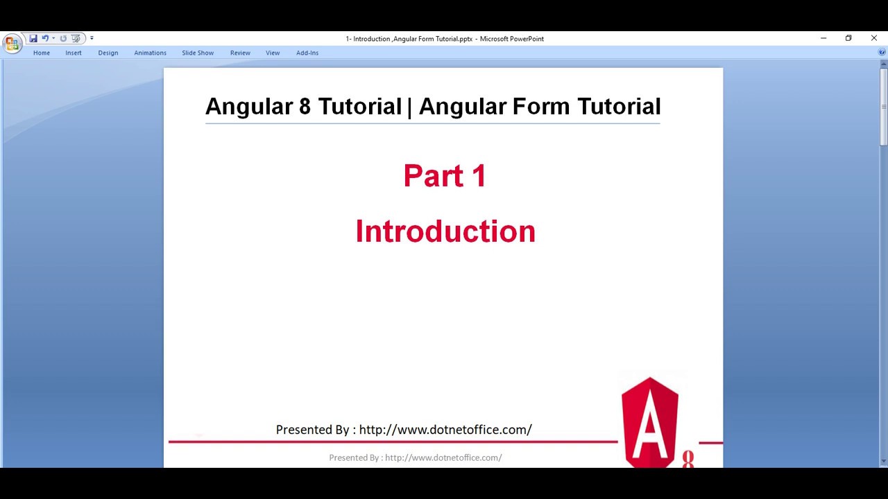 Part 1 Introduction Angular Forms Tutorial Angular 8 12 Tutorial