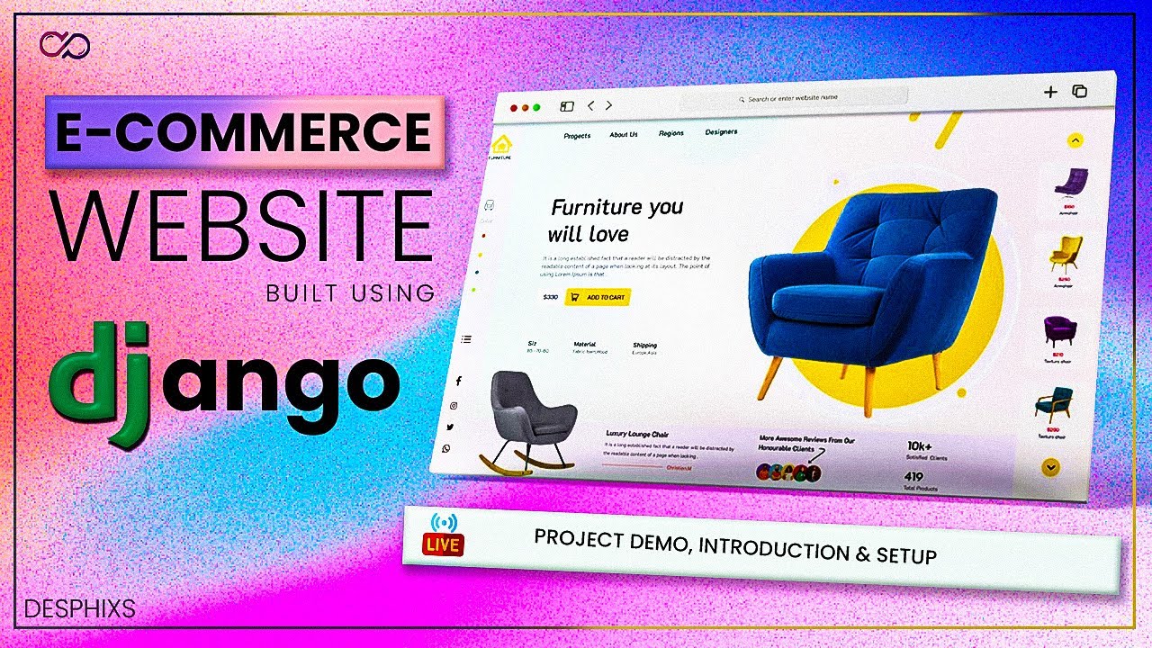 E Commerce Website Using Django Live Demo Desphixs Youtube