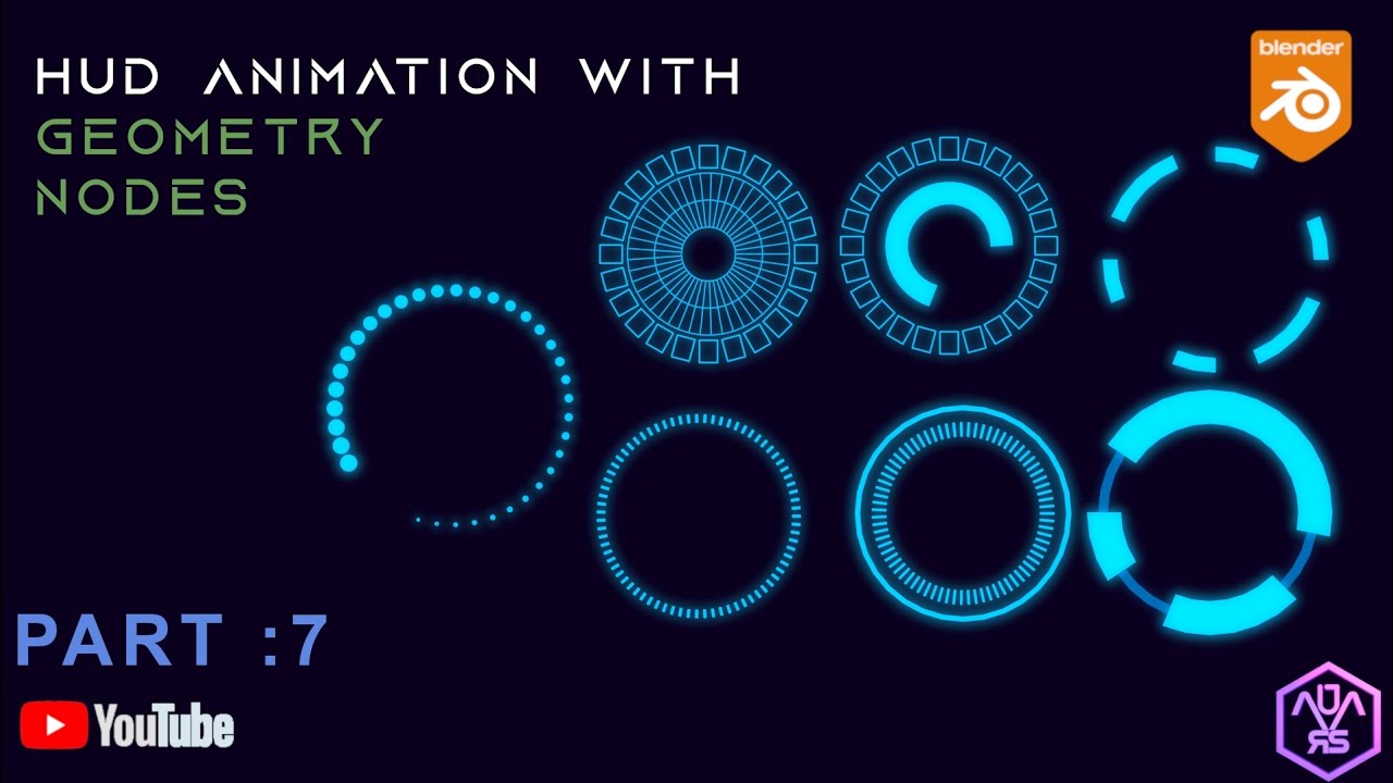 How To Create A Sci Fi Hud Elements With Geometry Nodes In Blender