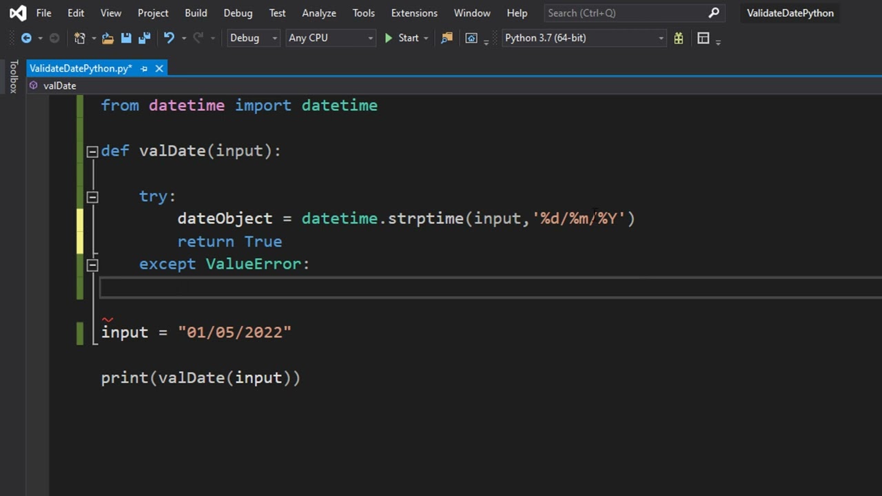 How To Validate A Date Using Python Simple Youtube