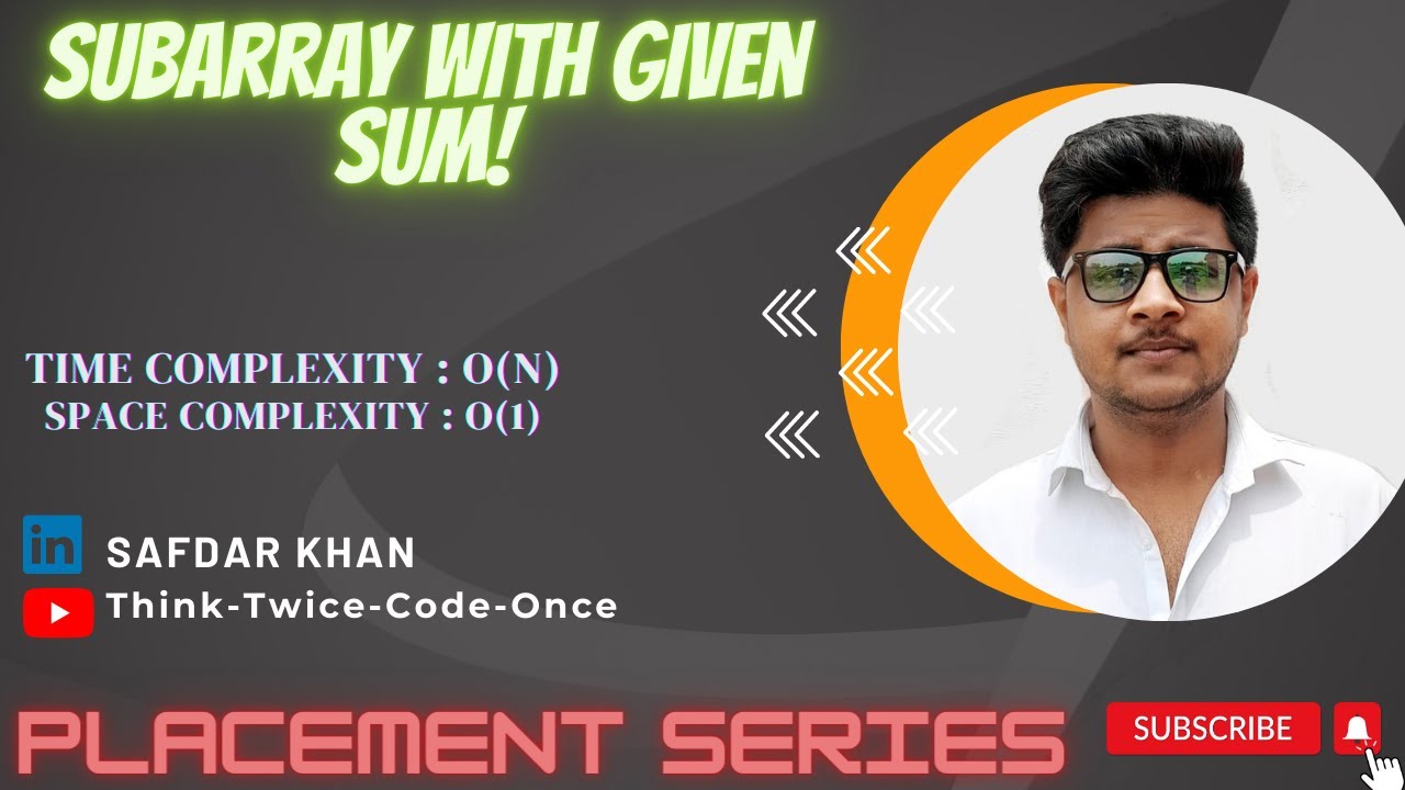 Subarraywithgivensum Dsa Leetcode 560 Array Java Placement