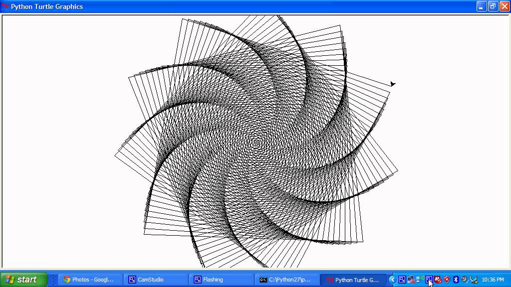 Python Turtle Graphics Spiral Youtube