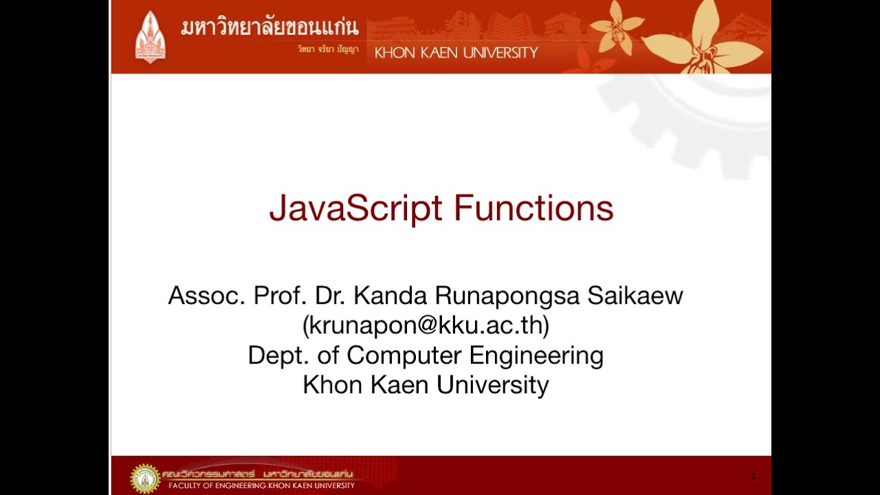 Javascript Functions Youtube