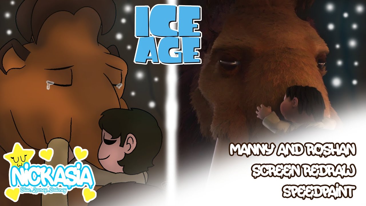 Manny And Roshan Screen Redraw Speedpaint Ice Age Youtube